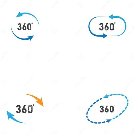 Angle 360 Degrees Sign Icon Geometry Math Symbol Stock Illustration