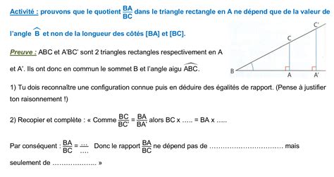 Découvrir Ce Quest Le Cosinus Dun Angle Aigu Dans Un Triangle