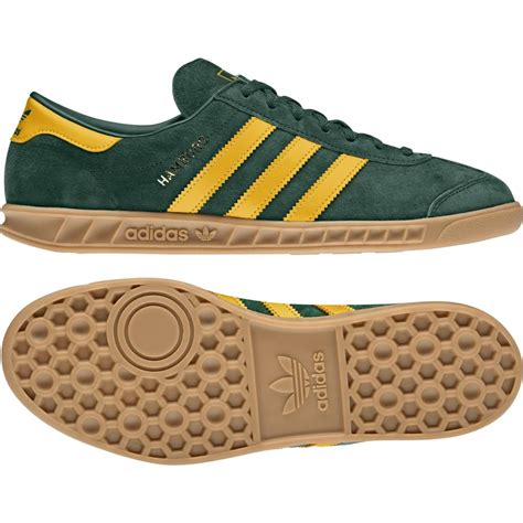 adidas Hamburg Collegiate Green Bold Gold Gum for Men | Lyst