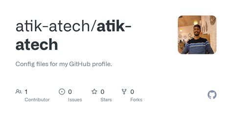 GitHub Atik Atech Atik Atech Config Files For My GitHub Profile