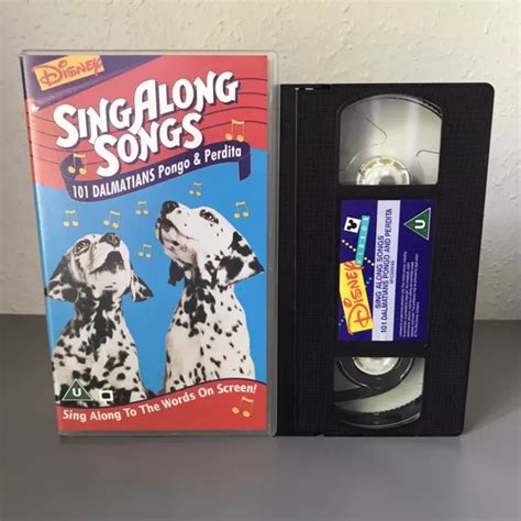 DISNEY SING ALONG Songs Vhs Video 101 Dalmatians Pongo Perdita Walt Disney 7 95 PicClick UK