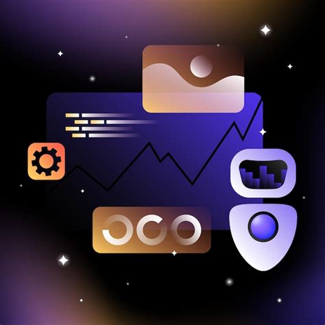 Machine Learning Intelligence Artificielle Illustration Éléments De Design Conceptuel Vecteur