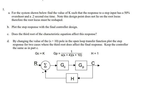 A For The System Shown Below Find The Value Of K Chegg