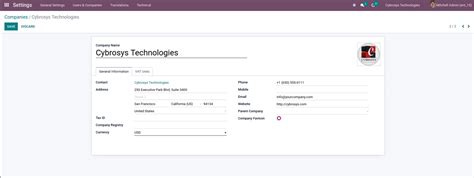 Odoo Fiscal Localization Us