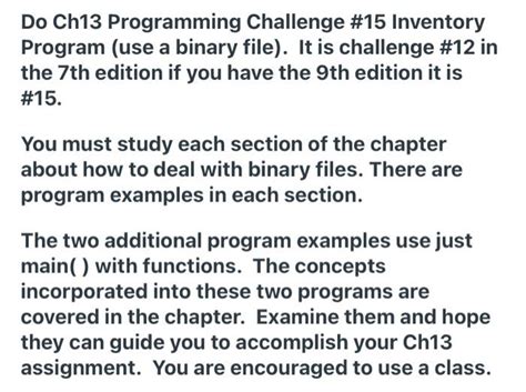 Solved 15 Inventory Program Write A Program That Uses A