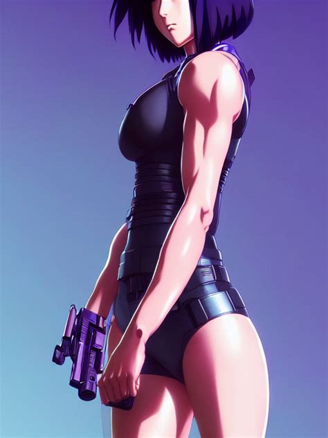 KREA AI A Fullbody Portrait Of Motoko Kusanagi The Major G