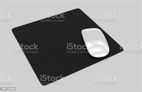브랜딩 또는 디자인 프레 젠 테이 션에 대 한 컴퓨터 마우스와 함께 빈 마우스 패드 3d 렌더링 그림입니다 마우스패드에 대한