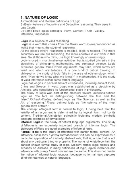 nature of logic pdf logic inductive reasoning