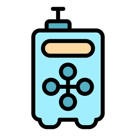 デジタル レーザー メーター アイコン 概要白い背景色フラットに分離された Web デザインのデジタル レーザー メーター ベクトル アイコン