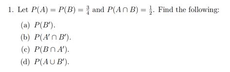 Solved Let P A P B Å and P An B Find the Chegg com