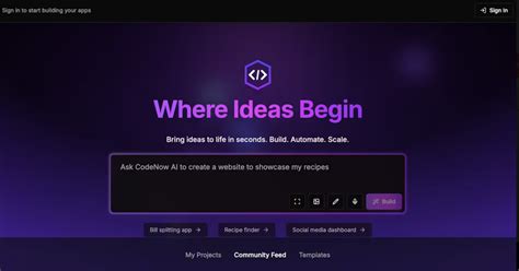 codenow ai bring ideas to life in seconds through an ai app builder steemhunt
