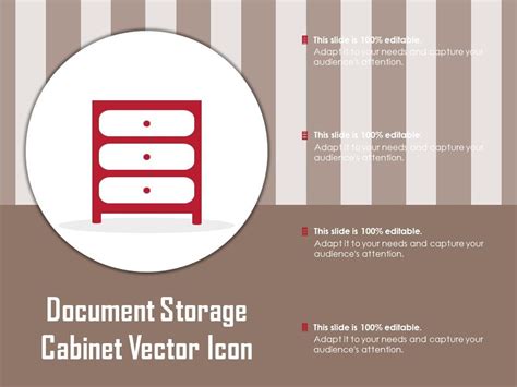 Document Storage Cabinet Vector Icon Ppt PowerPoint Presentation Visual
