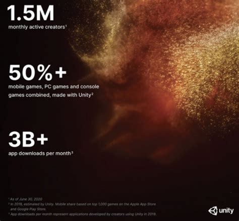 Unity递交ipo申请：上半年收入35亿美元，月活跃开发者数约150万 游戏价值论