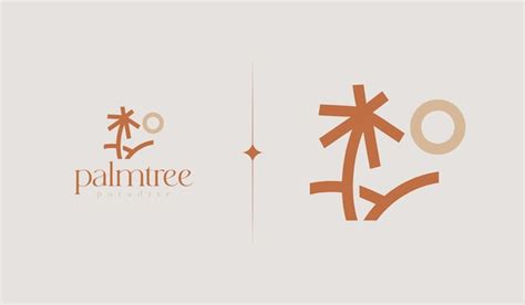 팜 트리 여름 열대 유니버설 크리에이티브 프리미엄 기호 벡터 기호 아이콘 로고 템플릿 벡터 그림 프리미엄 벡터