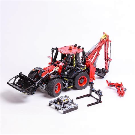 Lego Moc Backhoe Loader 42082 Rough Terrain Crane C Model By Klimax