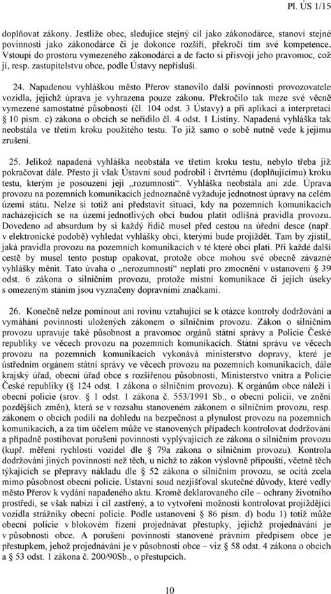 Česká republika NÁLEZ Ústavního soudu Jménem republiky PDF Free Download
