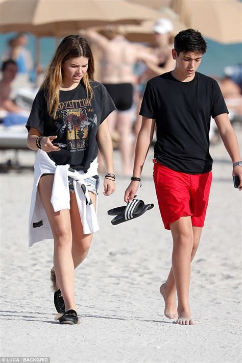 Thylane Blondeau Looks Chic In Denim Shorts In Miami Daily Mail Online