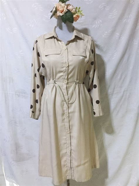 Preloved Nude With Polca Dress Women S Fashion Dresses Sets Dresses On Carousell
