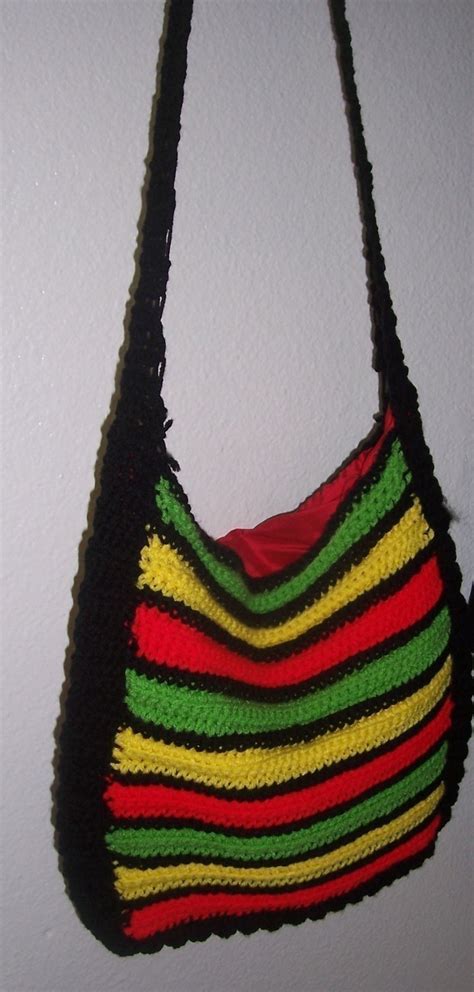 Rasta Crocheted Purse A Knit Or Crochet Tote Crochet On Cut Out Keep