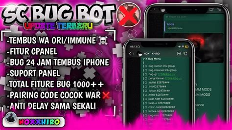 New Script Bug Bot Tembus All Whatsapp Fitur 1000 No Enc Crash Unlimited Youtube