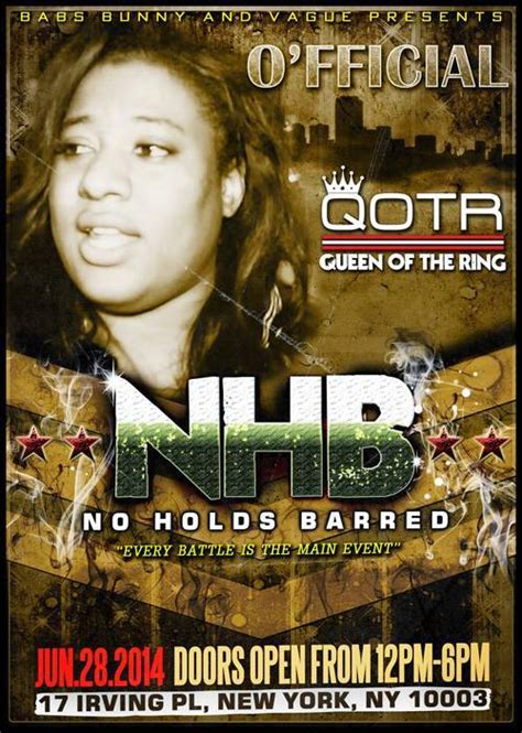 No Holds Barred Qotr Qotr Queen Of The Ring Battle Rap Event