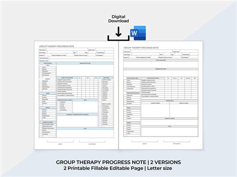 Group Therapy Progress Note Therapy Session Documentation Therapy