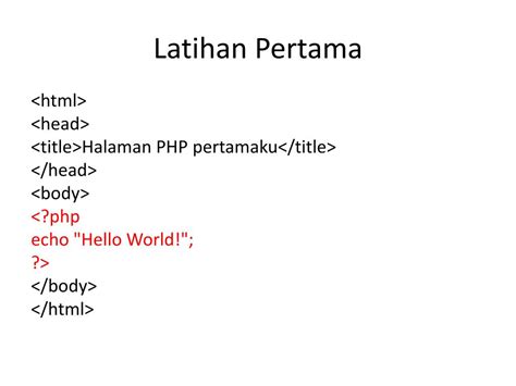 Ppt Dasar Pemograman Web Menggunakan Php Powerpoint Presentation Free Download Id6288320