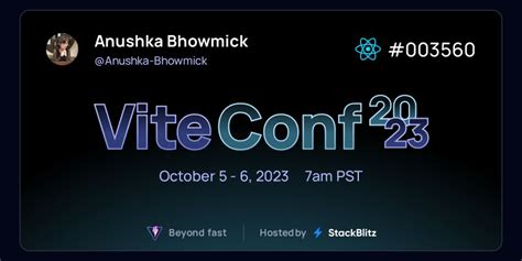 anushka bhowmick on linkedin react vite viteconf23 viteconf
