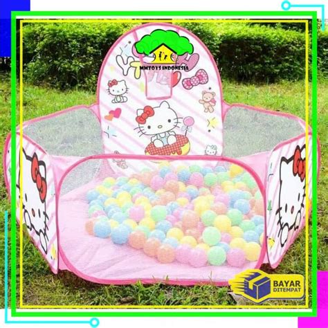 MI M7 Mainan Kolam Mandi Bola 1 2m Tenda Keranjang Mandi Bola Anak Ring Basket Hadiah Ulang