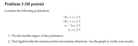 solved consider the following polyhedron 3x 1 x 2 ge 3