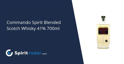 Commando Spirit Blended Scotch Whisky 41 700ml Spirit Radar