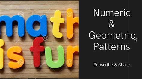 numeric and geometric patterns youtube
