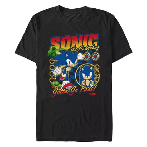 Big And Tall Sonic The Hedgehog Gotta Go Fast Graphic Tee