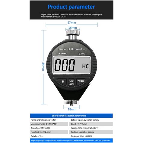 Hardness Tester Lcd Display Meter Shore 0 100 A C D Digital Shore Durometer Sclerometer Rubber