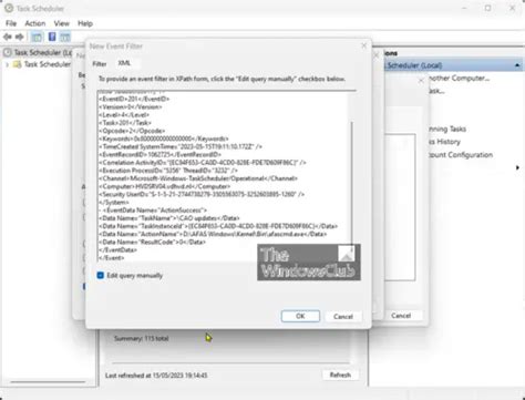 how to run scheduled task when an event is triggered in windows