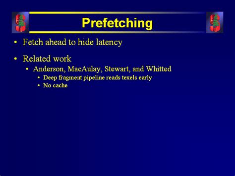 Prefetching In A Texture Cache Architecture
