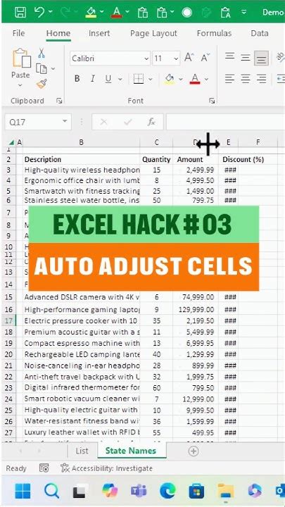 Expert Hack Auto Adjust Cells In Excel Like A Pro Shorts Exceltricks