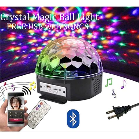 Led Light Crystal Magic Ball Light Mp Usb Bluetooth Led Disco Ball Rotating Magic Bulb Stage