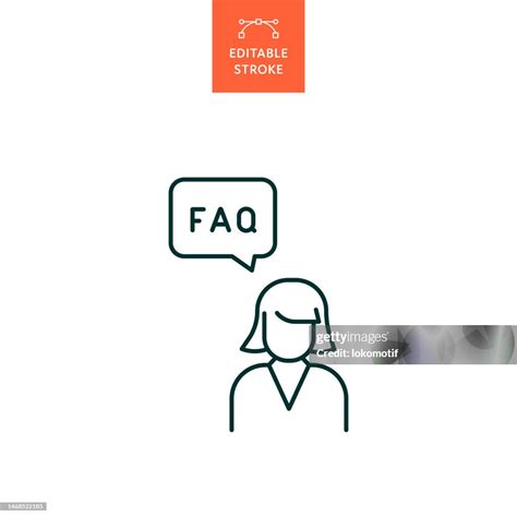 faq line icon with editable stroke the icon is suitable for web design mobile apps ui ux and gui