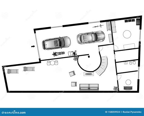 Scale Floorplan Illustration Floor Plan Ffloorplanner Stock