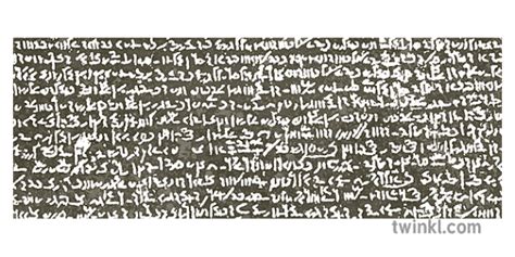 Rosetta Stone Demotic Script Hieroglyphs Object Egyptian Deciphering