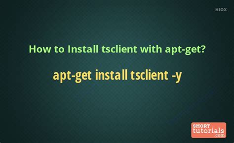 Install Tsclient Command