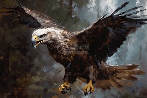 张开翅膀的雄鹰插画图片下载 正版图片600130127 摄图网