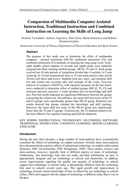 Pdf Comparsion Of Multimedia Computer Assisted Instruction