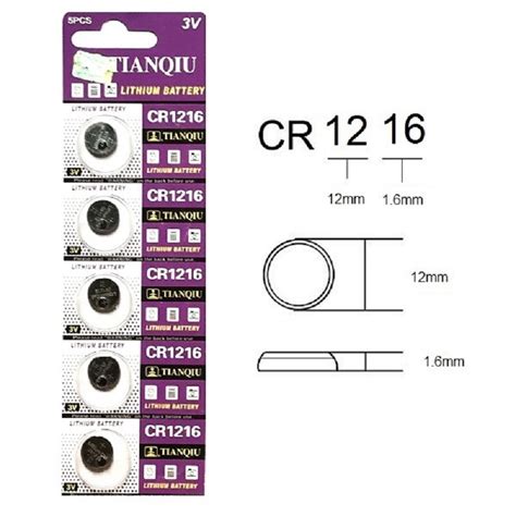CR1216 3V Micro Lithium Cell 5pcs | Daraz.pk