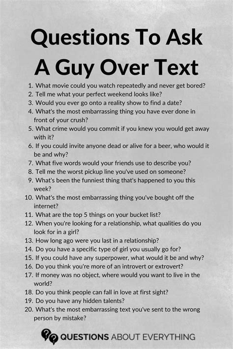 Questions To Ask Guys Artofit