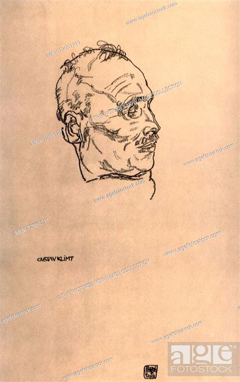 The Dead Gustav Klimt In Profile Facing Right Stock Photo Picture