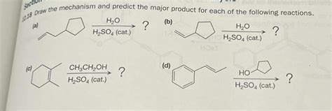 Solved 118 Draw The Mechanism And Predict The Major Product Chegg