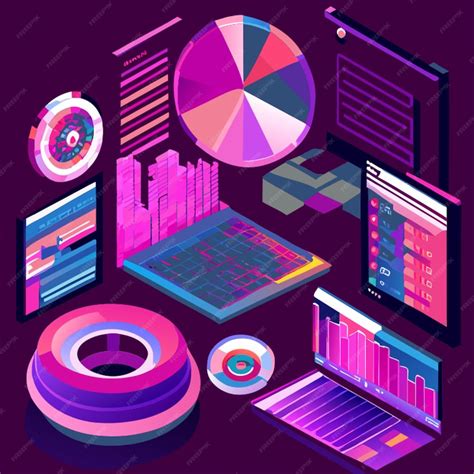 Data Objects Things Like Pie Charts And Reports And Bar Graphs Vector