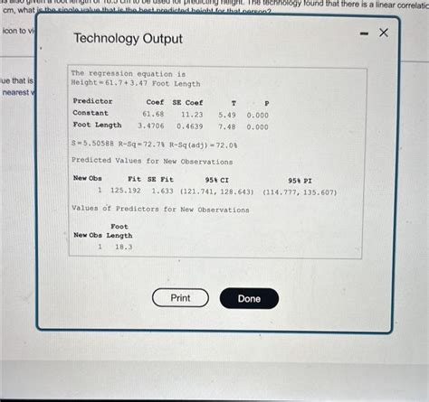 Solved The Acoompanying Technology Cutput Was Obtained By Chegg